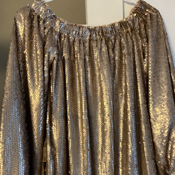 Anthropologie | Dresses | Anthro Mare Mare Gold Sequin Dress | Poshmark
